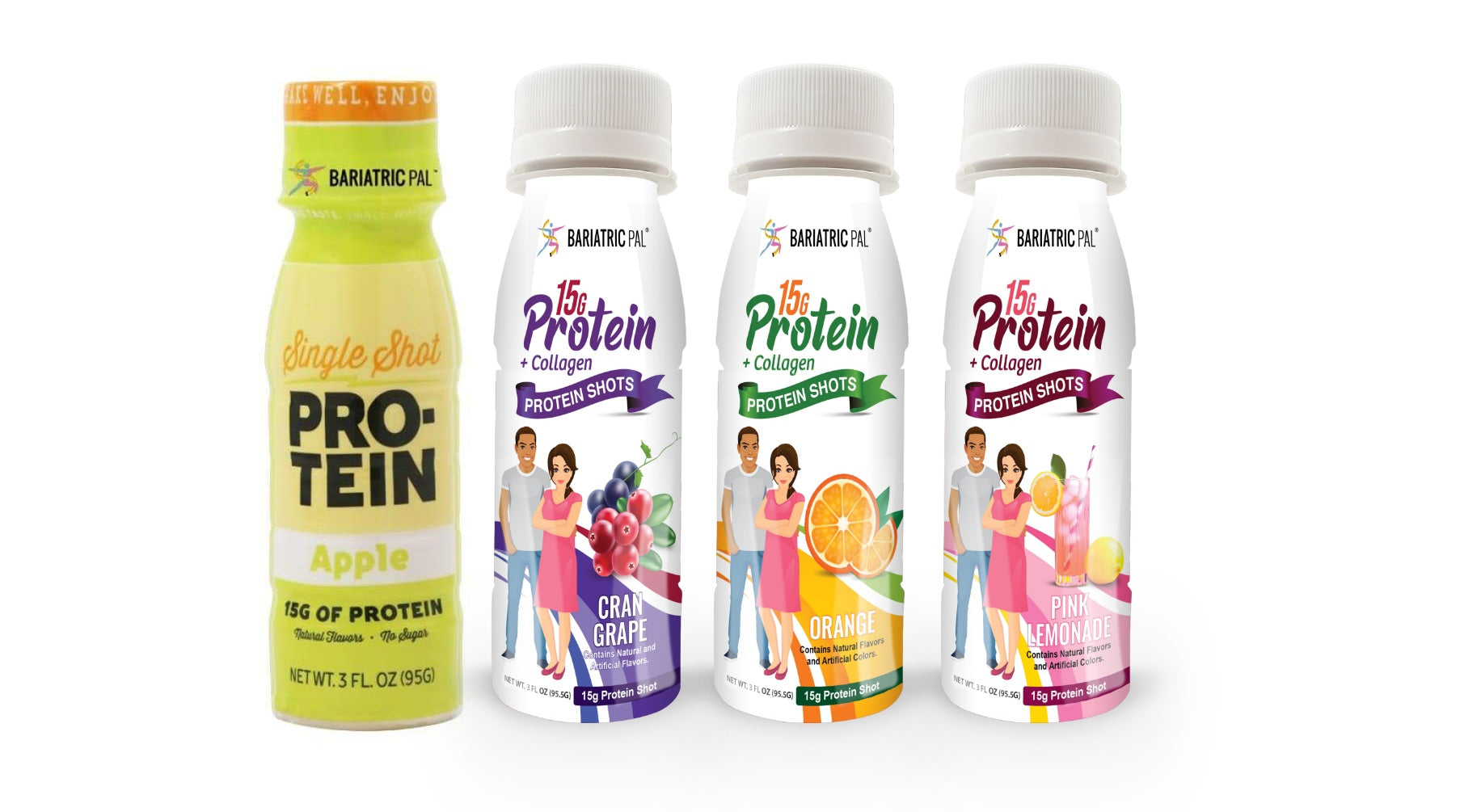 BariatricPal 15g Whey & Collagen Complete Protein Shots - Variety Pack