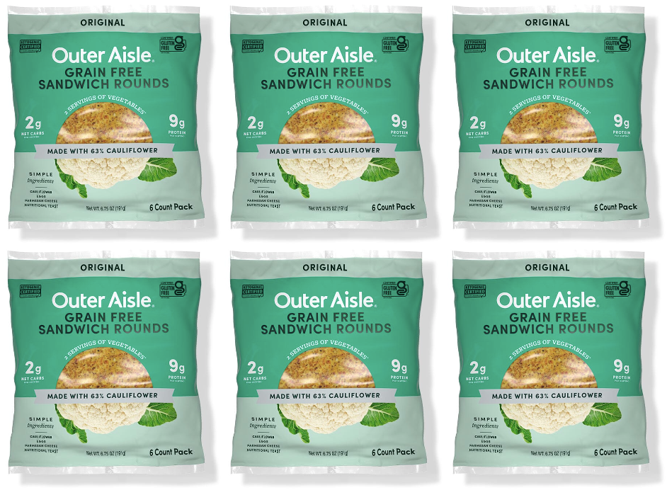 Outer Aisle Cauliflower Sandwich Rounds