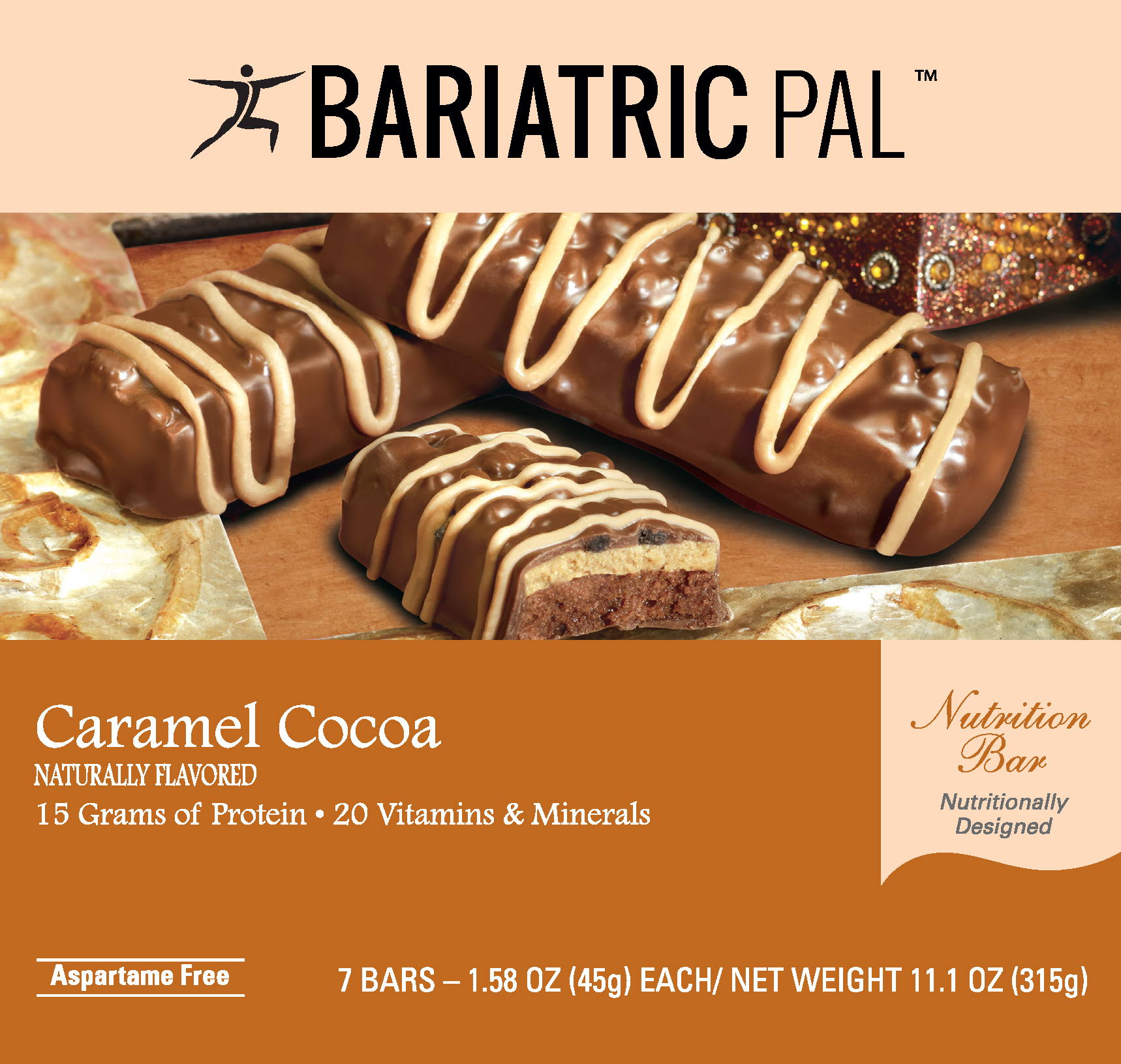 Bariatricpal 15g Protein Bars - Rich Chocolate Caramel