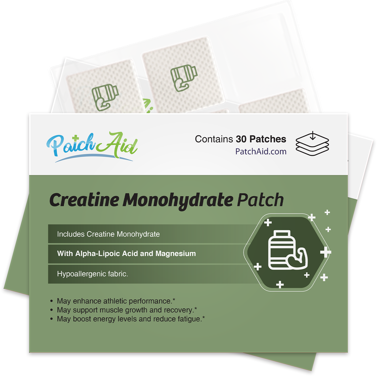 Creatine Monohydrate Patch by PatchAid