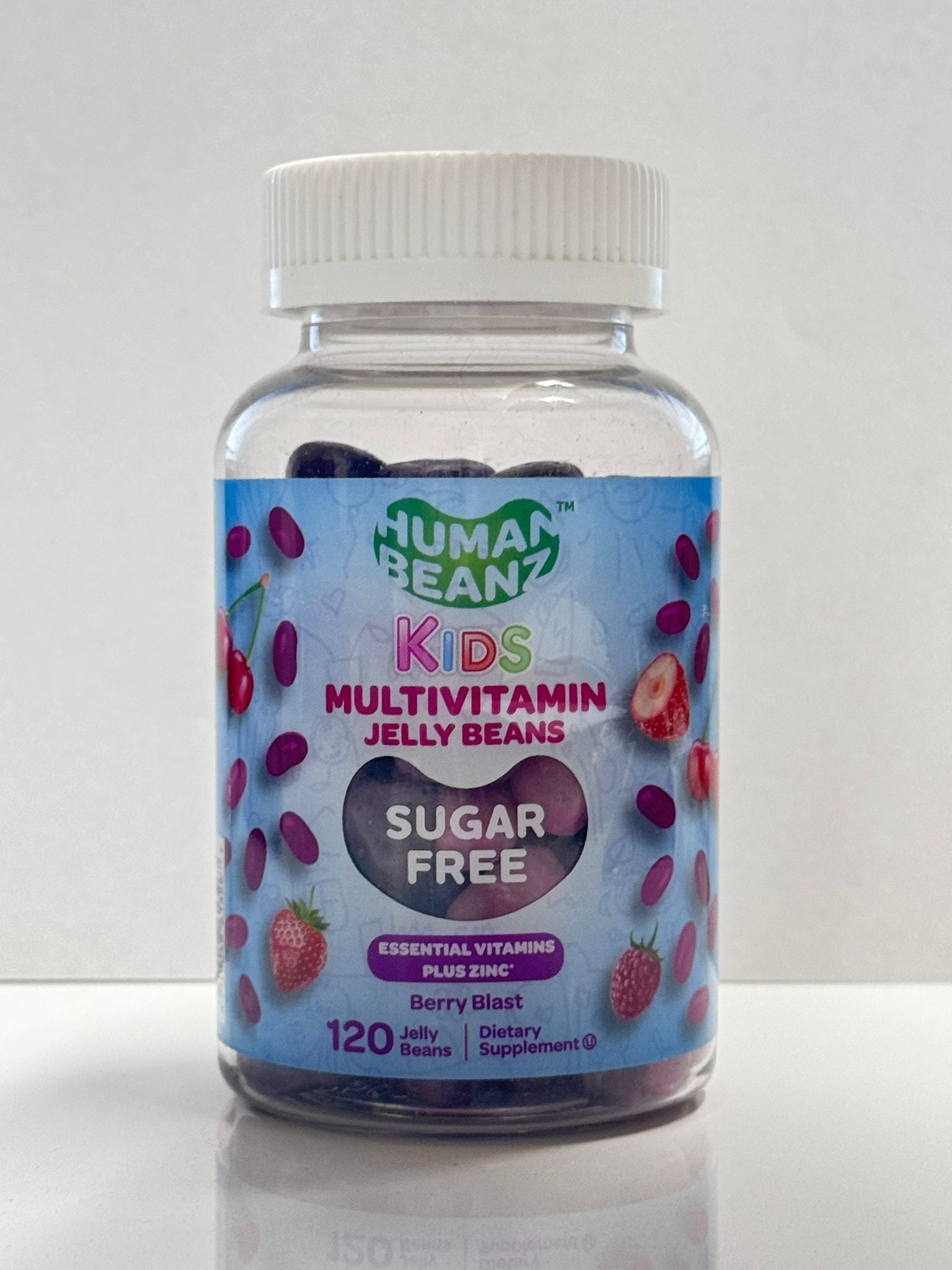 Human Beanz Sugar Free Kids Multivitamin Jelly Beans – Berry Blast, 12