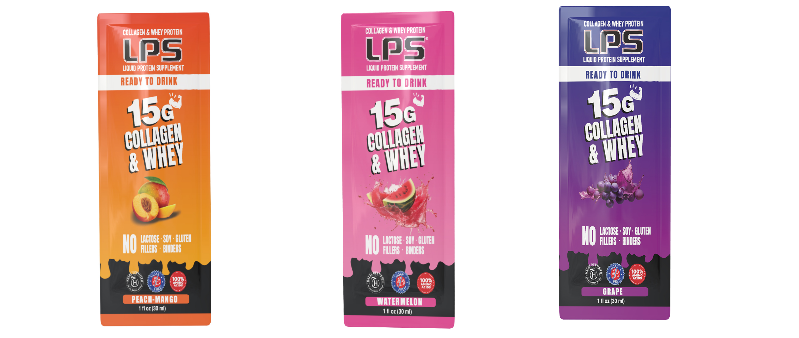 Lps Sugar Free® Collagen & Whey Liquid Protein Supplement by ...