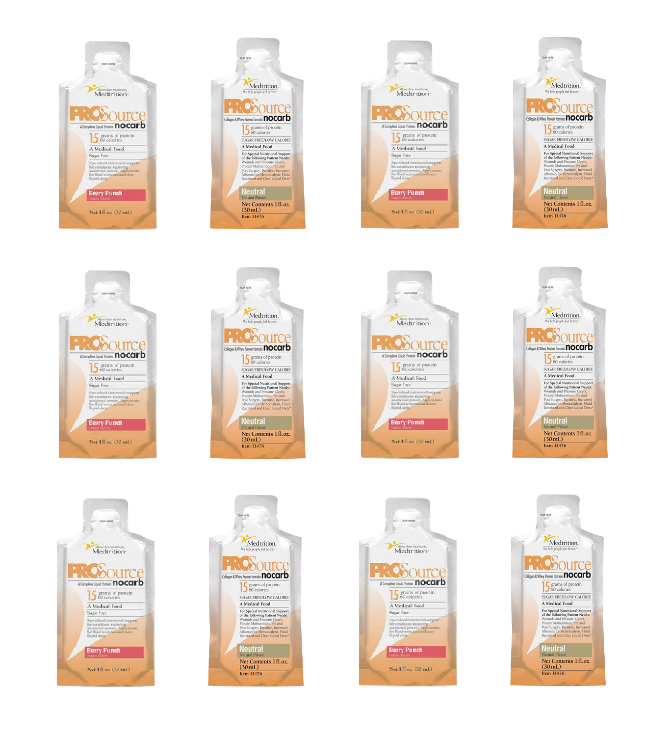 ProSource NoCarb Liquid Collagen & Whey Protein Packets by Medtrition