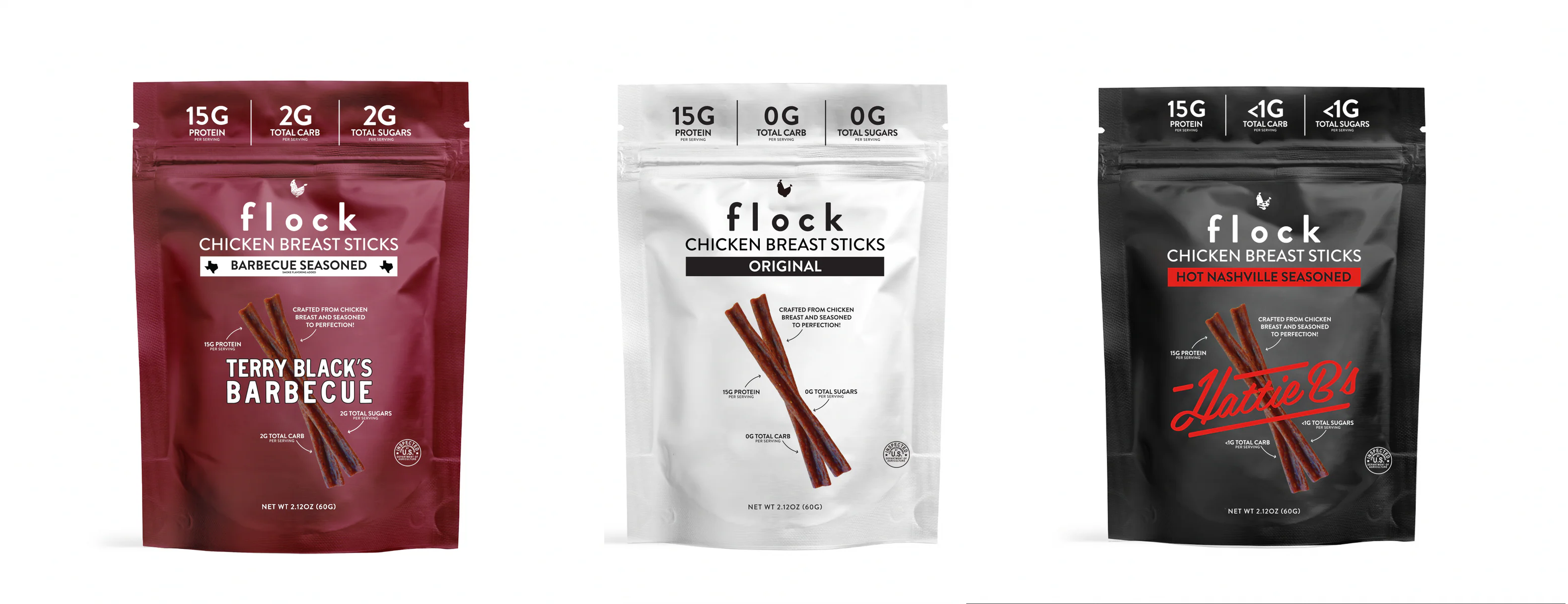Flock Foods Chicken Breast Sticks, 2.12 oz