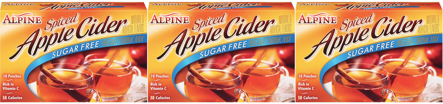 Alpine Cider Sugar Free Spiced Apple Cider 10 pouches