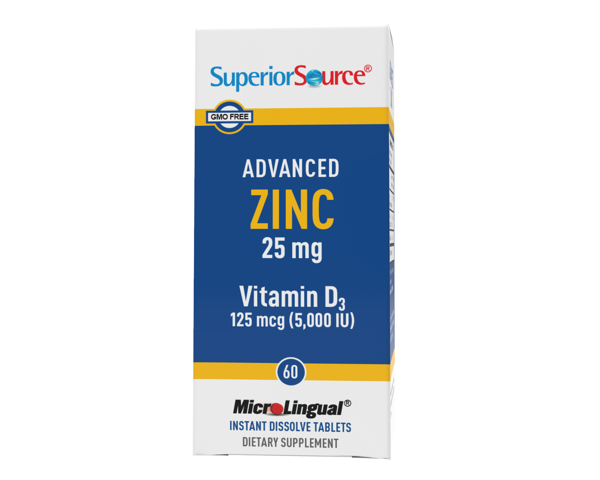 Superior Source Advanced Zinc 25mg with Vitamin D3 5,000IU MicroLingua