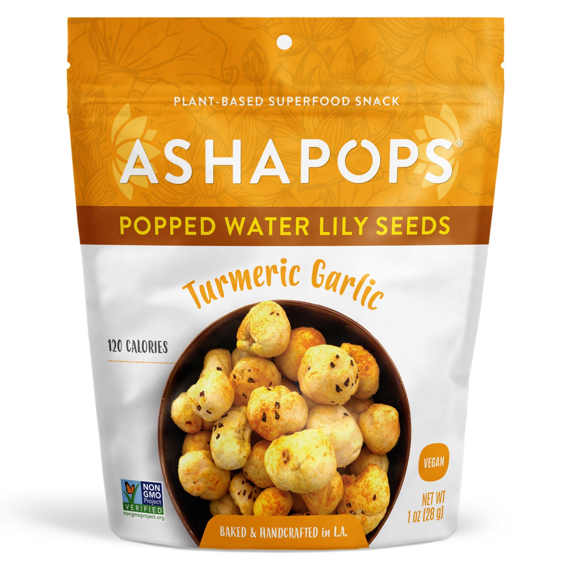 Popped Water Lily Seeds by Ashapops - Turmeric Garlic