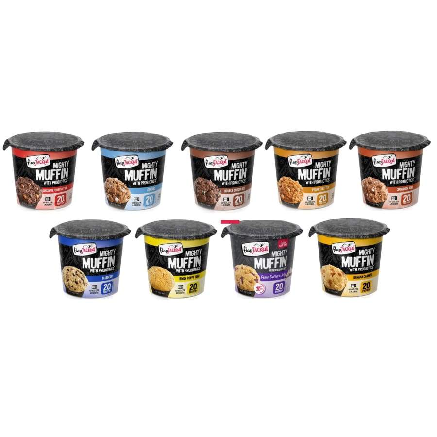 Flapjacked Mighty Muffins with Probiotics - available in 9 Flavors!