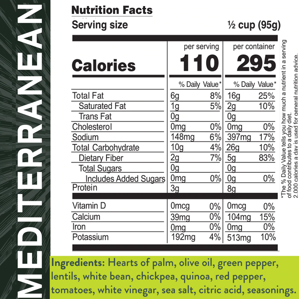 Riced Hearts of Palm Pasta Keto Bowl Ready Meal by Natural Heaven - Va