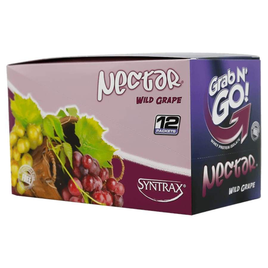 Syntrax Nectar Protein Powder Grab N’ go Box - Wild Grape (12 Servings)